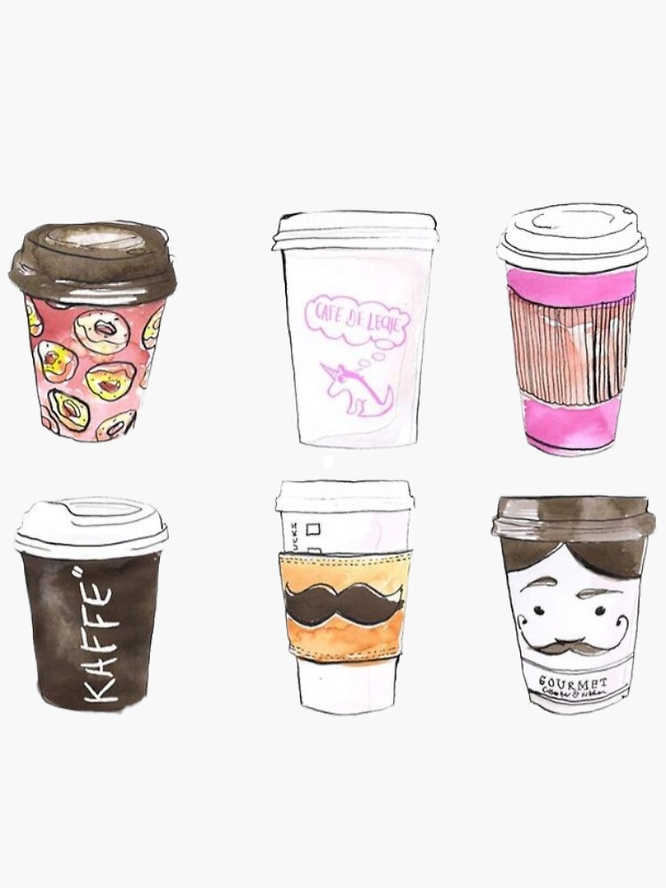 "Coffee stickers " Sticker for Sale by ayyatxo1 | Redbubble