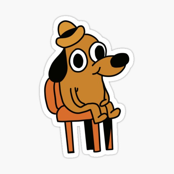 "sitting doggo" Sticker for Sale by Delom | Redbubble