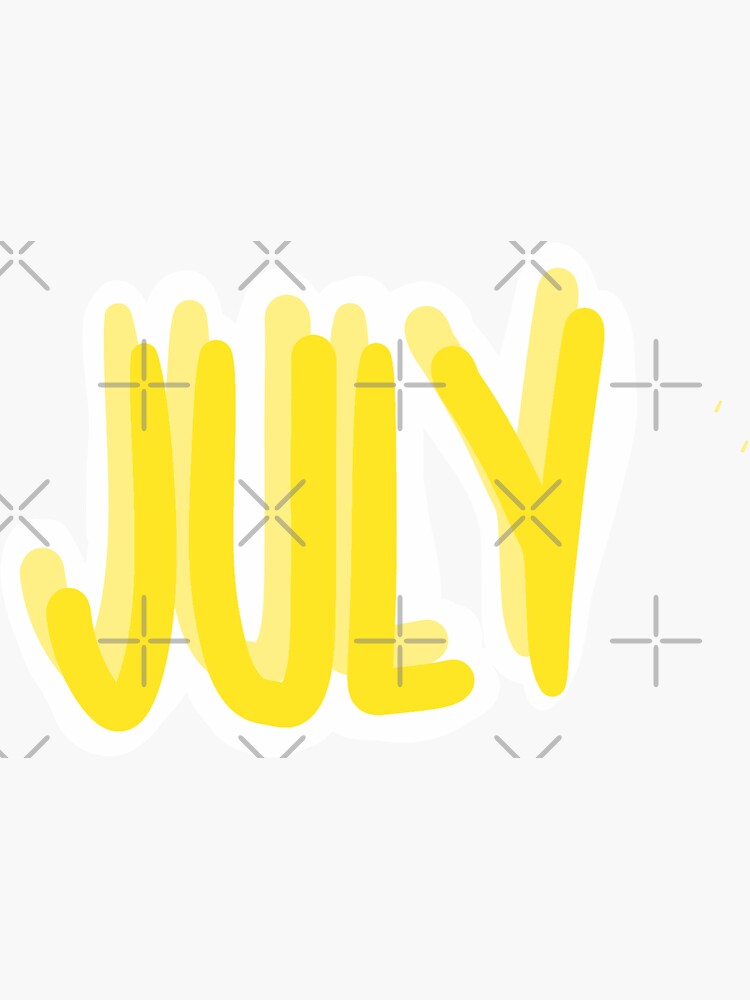 "July " Sticker for Sale by canadiangeese | Redbubble