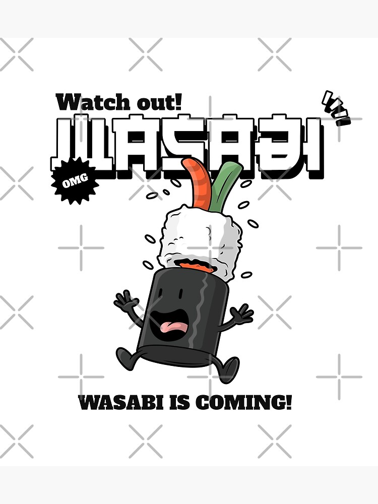"Funny wasabi design Cute kawaii design" Poster for Sale by ...