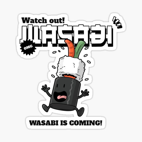 "Funny wasabi design Cute kawaii design" Sticker for Sale by ...