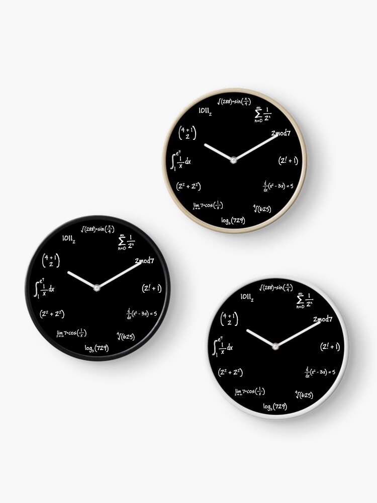"Nerd Clock" Clock for Sale by ruland | Redbubble