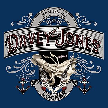 "Davey Jones Locker Pirate Silver and Red" Sticker for Sale by Emeris ...