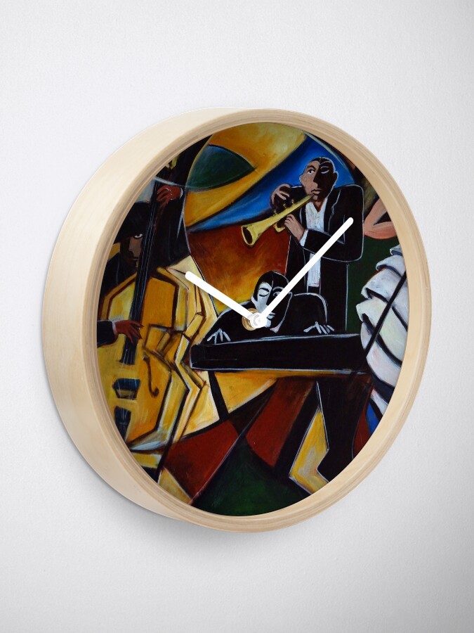 "The Jazz Group" Clock for Sale by galerievie | Redbubble