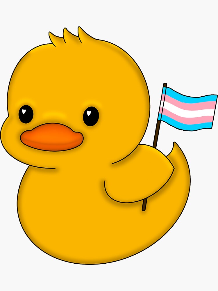 "trans pride duck" Sticker for Sale by jellyfishbrain | Redbubble