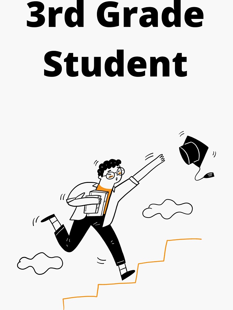 "3rd Grade Male Student - All Accessories" Sticker for Sale by Bayoud ...