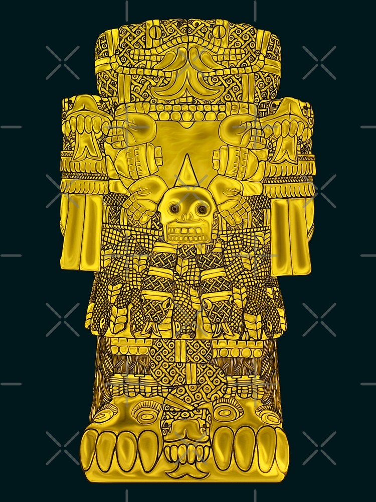 "Coatlicue - Aztec Mother of the Gods in Gold Leaf Effect" Poster for ...