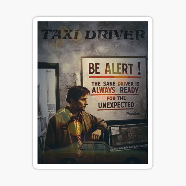 "Taxi Driver" Sticker for Sale by RoraWightman15 | Redbubble