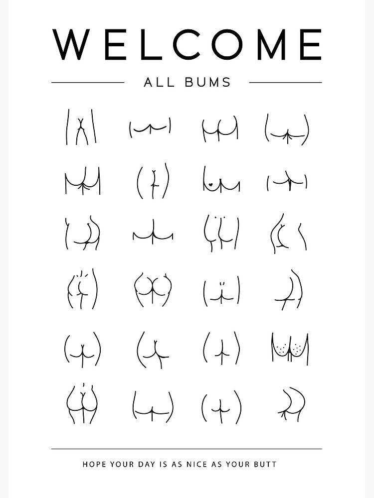 "Welcome all bums" Photographic Print for Sale by Tinteria | Redbubble