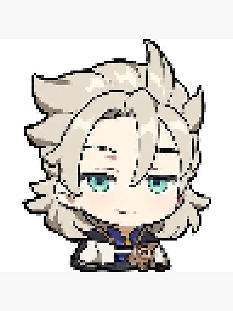 "Genshin Impact - Albedo Smiling Emote" Sticker for Sale by deadmoonelf ...