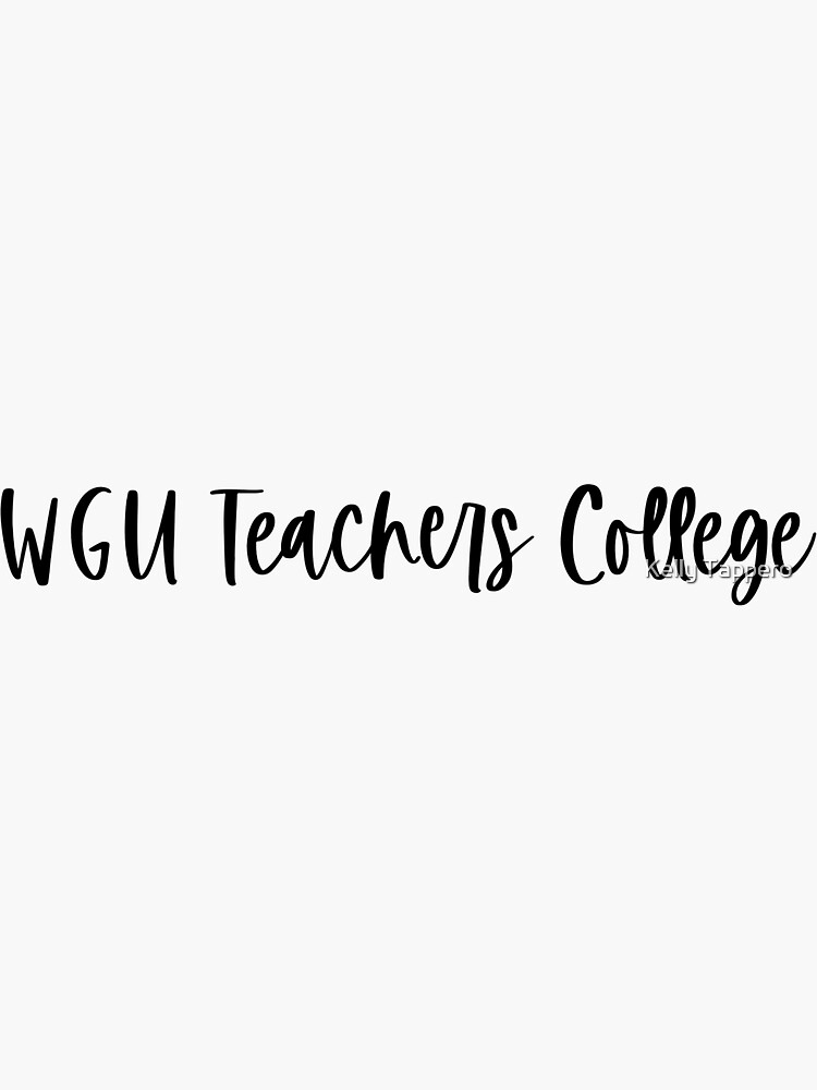 "WGU Teachers College" Sticker for Sale by Pixibliss21 | Redbubble