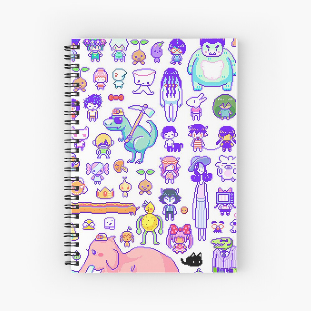 "Sprites (Omori)" Spiral Notebook by hidexmian | Redbubble