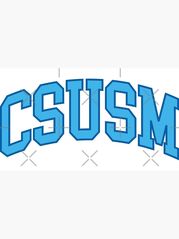 "csusm - college font curved" Canvas Print for Sale by scollegestuff ...