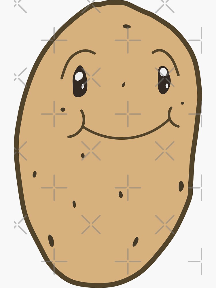 "Cute spud potato" Sticker for Sale by OssmZZ | Redbubble