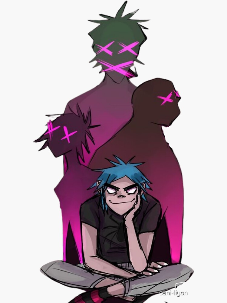"Copy of Copy of Gorillaz" Sticker for Sale by sani-liyon | Redbubble