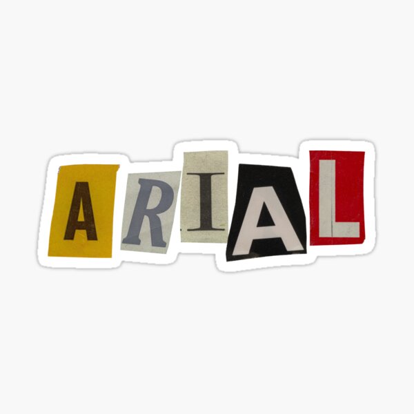 "Arial arial 12 logo t shirt cheap free canva arial font" Sticker by ...