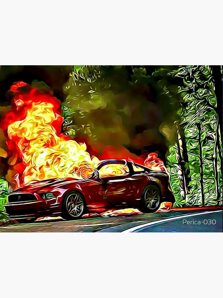 "Camaro on fire" Sticker for Sale by Perica-030 | Redbubble