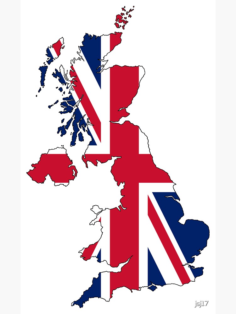 "United Kingdom Flag Map" Sticker for Sale by jsj17 | Redbubble