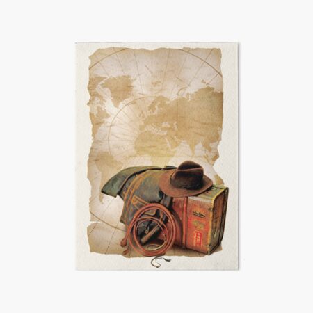 "Indiana Jones Map with Props" Art Board Print for Sale by Edumj ...