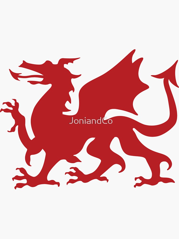 "Welsh Dragon" Sticker for Sale by JoniandCo | Redbubble