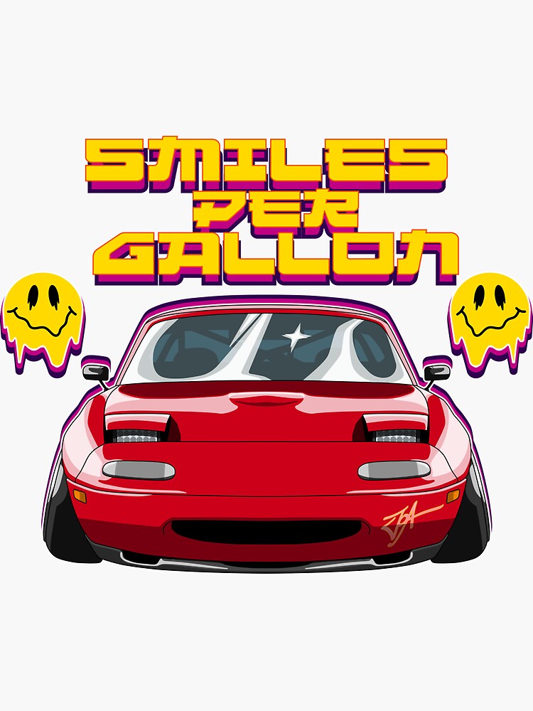 "SPG Miata " Sticker for Sale by JOAcars | Redbubble