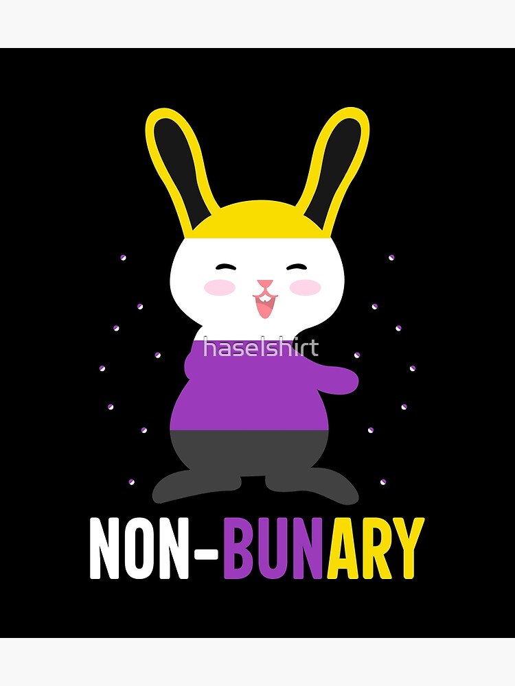 "Non-Bunary Non Binary Genderqueer Pride Flag Bunny" Art Print for Sale ...