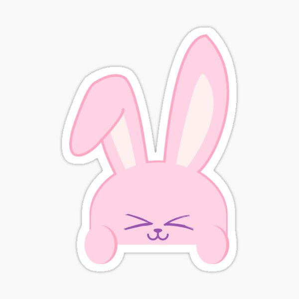"Cute hiding plot bunny" Sticker for Sale by CreativeStrand | Redbubble