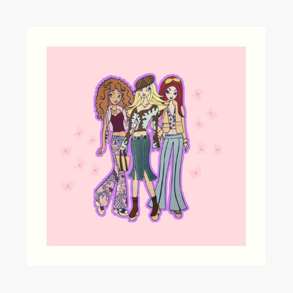 "Y2k aesthetics my scene trio pink " Art Print for Sale by shesxmagic ...