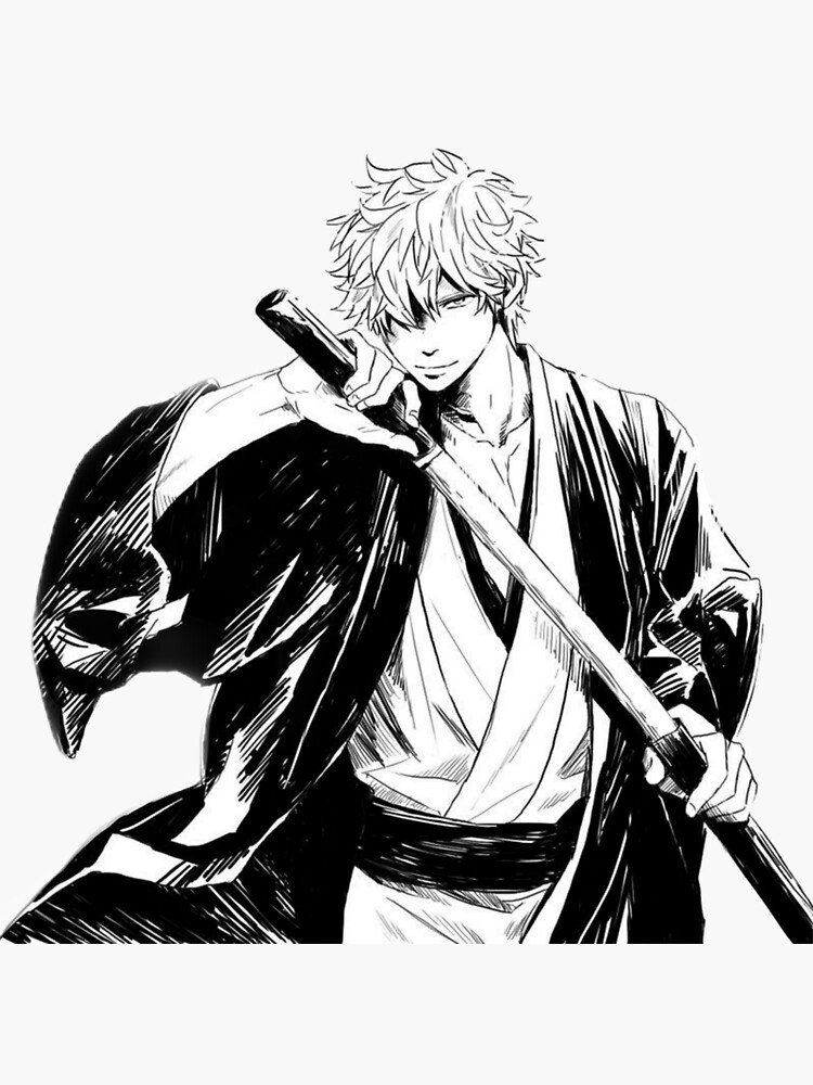 "Gintama" Sticker for Sale by AniePieArt | Redbubble