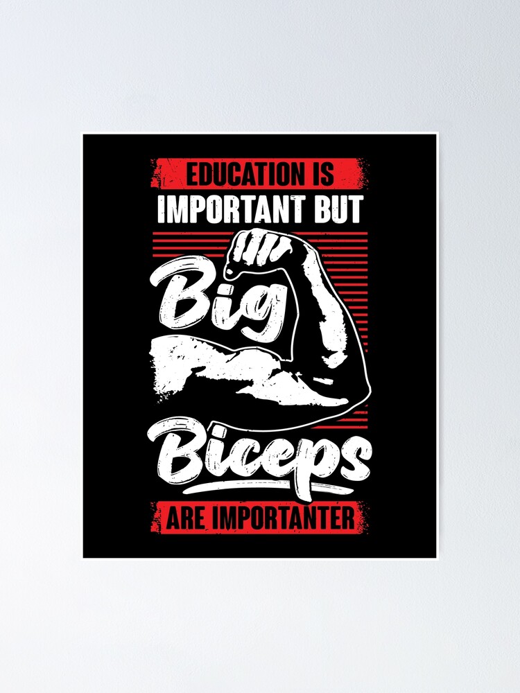 "Funny Bodybuilding Biceps Fitness Bodybuilder Gift" Poster for Sale by ...