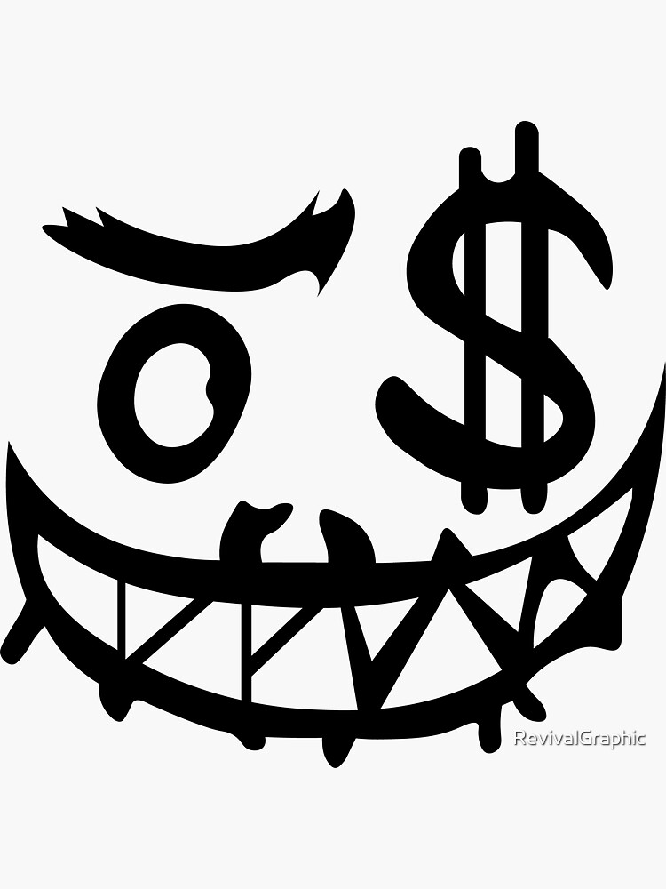 "Money Face" Sticker for Sale by RevivalGraphic | Redbubble