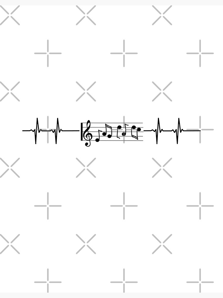 "Musical Notes Pulse T-Shirts" Sticker for Sale by UpThereArt | Redbubble