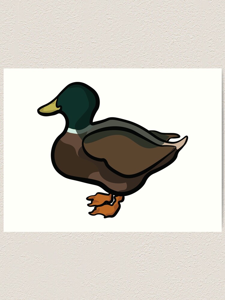 "Minimalist Mallard Duck Line Drawing" Art Print for Sale by InkLayer ...
