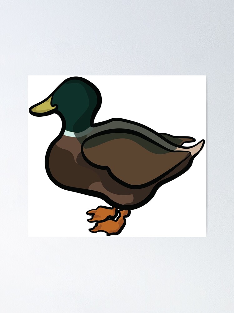 "Minimalist Mallard Duck Line Drawing" Poster for Sale by InkLayer ...