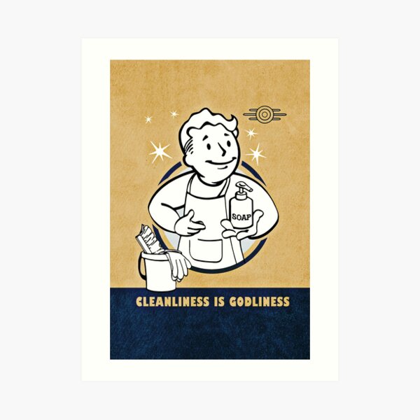 "Cleanliness is Godliness┃ Fallout 4 Boy Poster 11/14 ┃Vault-Tec All In ...