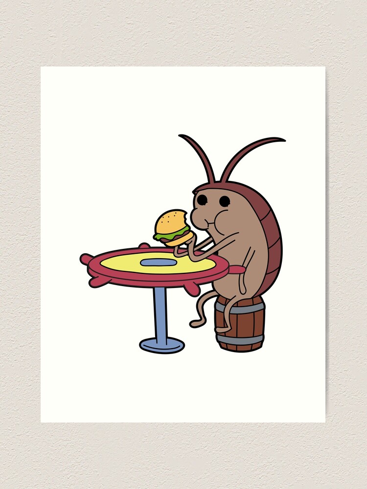 "Cockroaches eating Krabby Patty" Art Print for Sale by dvnxl | Redbubble