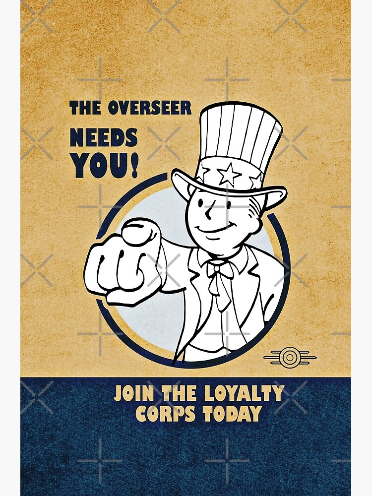"Fallout 4 Boy Poster 5/14 ┃The Overseer Needs You┃ Vault-Tec All In ...