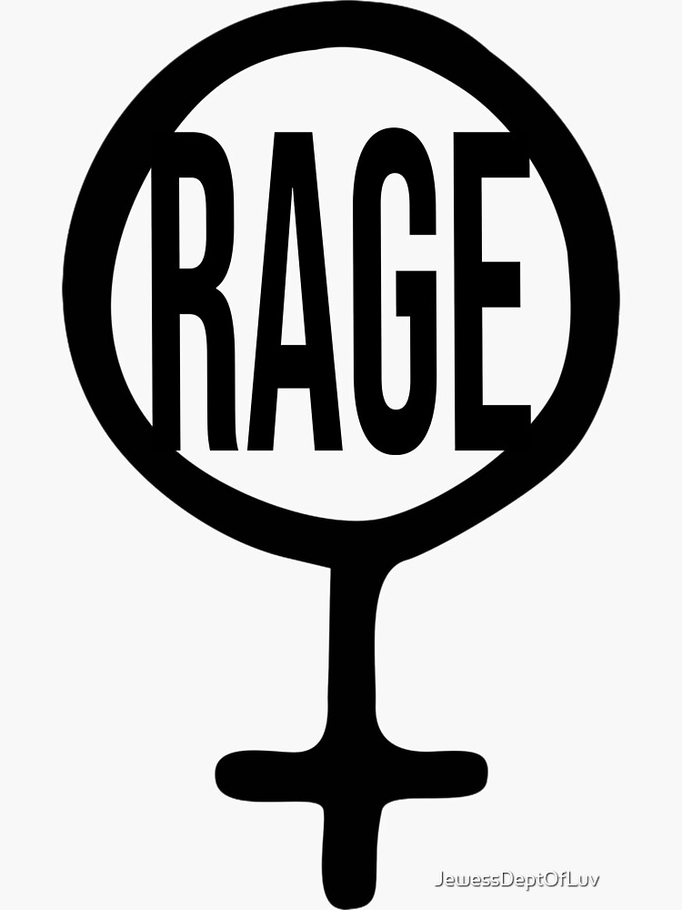 Pegatina «Rabia, símbolo de mujer» de JewessDeptOfLuv | Redbubble