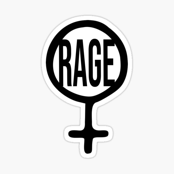 Pegatina «Rabia, símbolo de mujer» de JewessDeptOfLuv | Redbubble