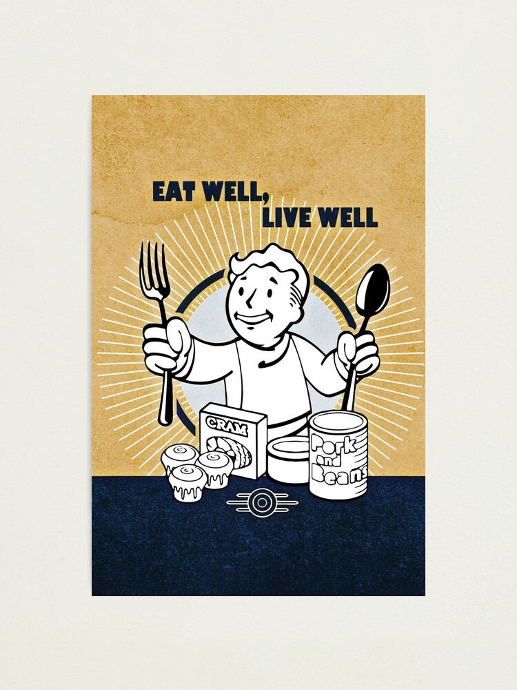 "Fallout 4 Boy Poster 2/14 ┃Eat Well, Live Well┃ Vault-Tec All In Game ...