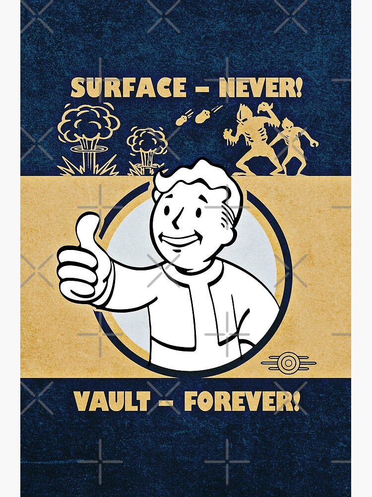 "Fallout 4 Boy Poster 1/14 ┃Surface Never, Vault Forever┃ Vault-Tec All ...