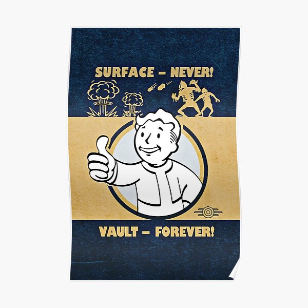 Poster « Fallout 4 Boy Poster 1/14 ┃Surface Never, Vault Forever┃ Vault ...