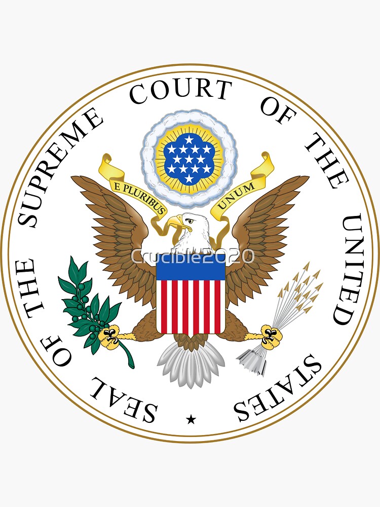 "United States Supreme Court Emblem High Quality" Sticker for Sale by ...