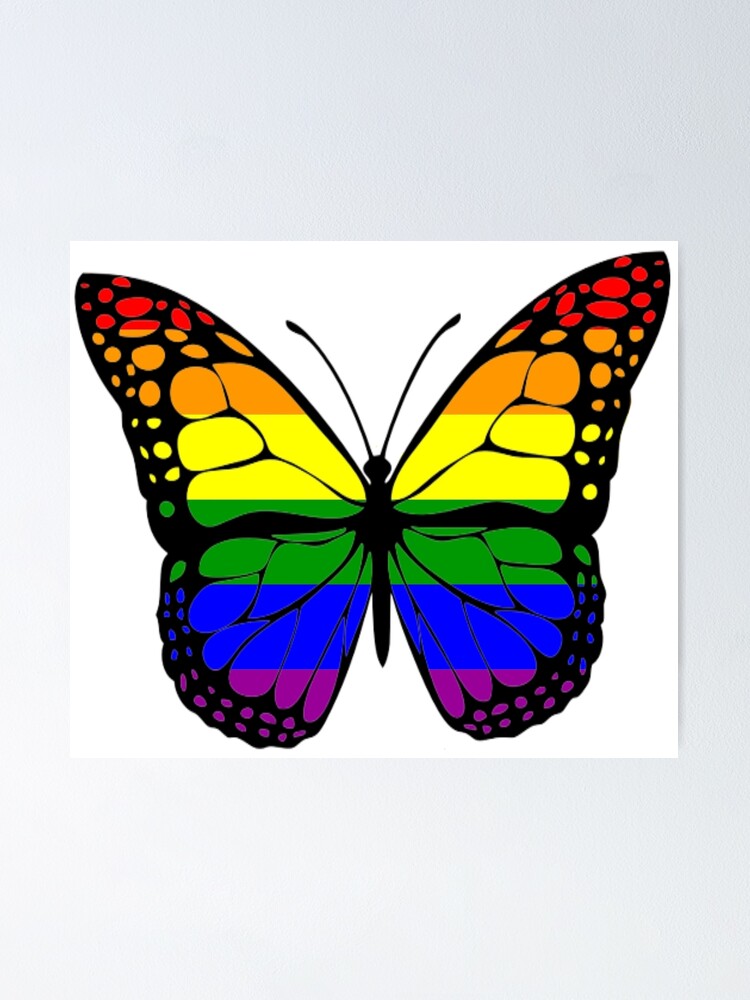 "Pride Flag Butterfly Freedom" Poster for Sale by SoulEntry | Redbubble