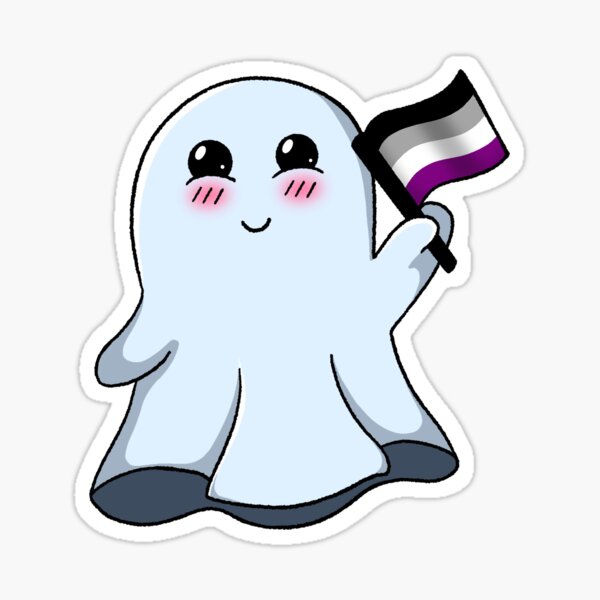 Asexual Pride Ghost Sticker For Sale By Heyannite Redbubble