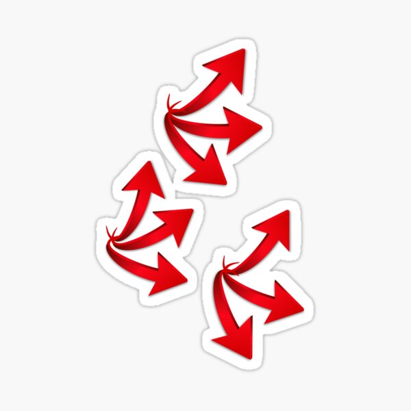 "Red arrows." Sticker for Sale by HefidZet | Redbubble