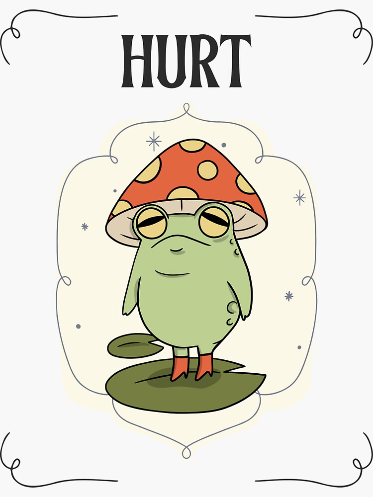 "Hurt - Frog on a Lilypad" Sticker for Sale by TheFrogColony | Redbubble