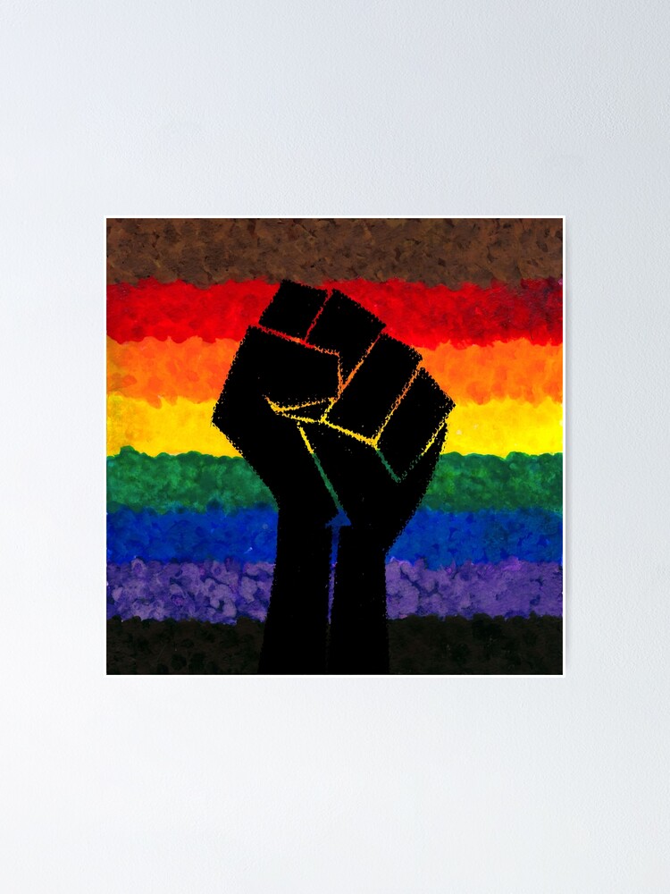 "BLM Pride Flag Abstract Art" Poster for Sale by amysnotdeadyet | Redbubble