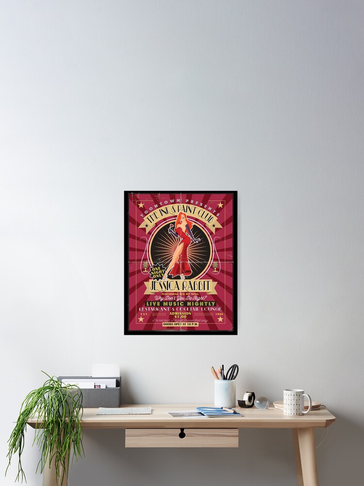 "Jessica Rabbit Nightclub" Poster for Sale by alhern67 | Redbubble