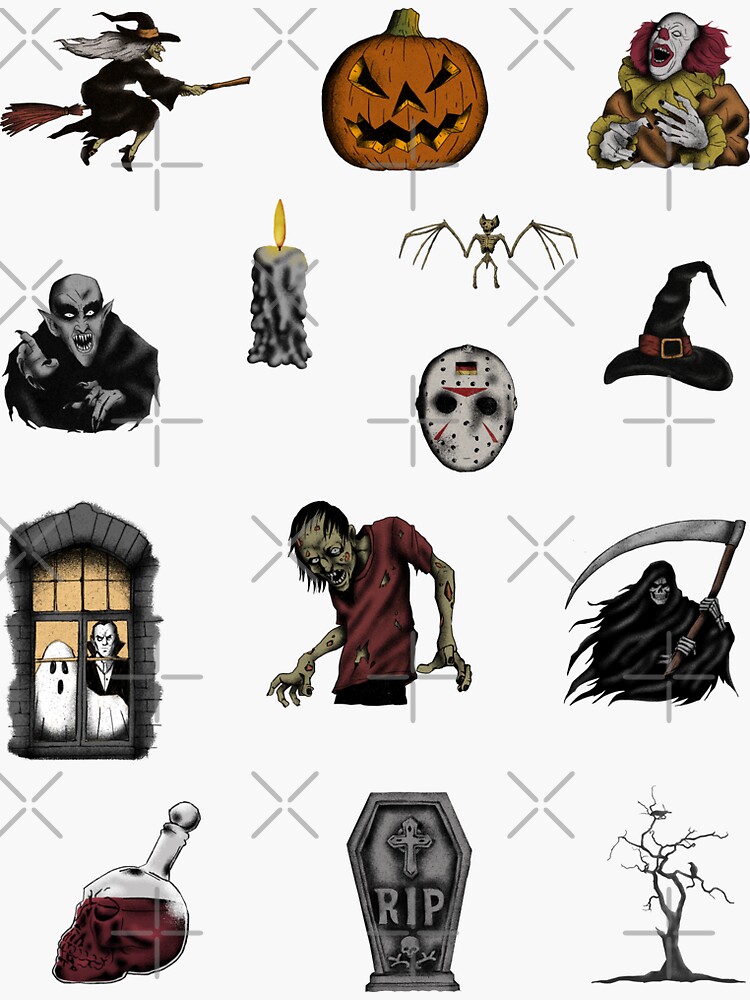 "Halloween Stickers, Monster Stickers, Creepy Stickers, Spooky Stickers ...